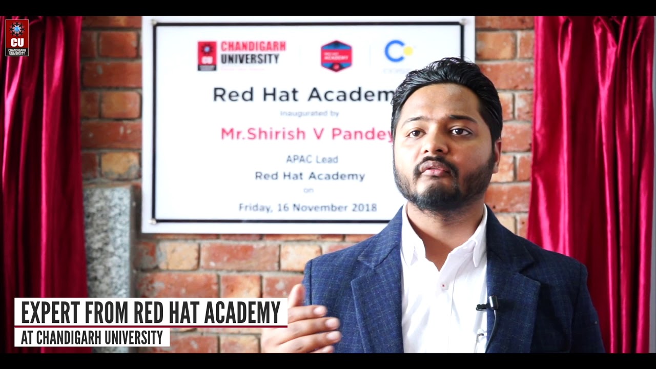 King of Linux - Red Hat sets its Academy at Chandigarh University - YouTube