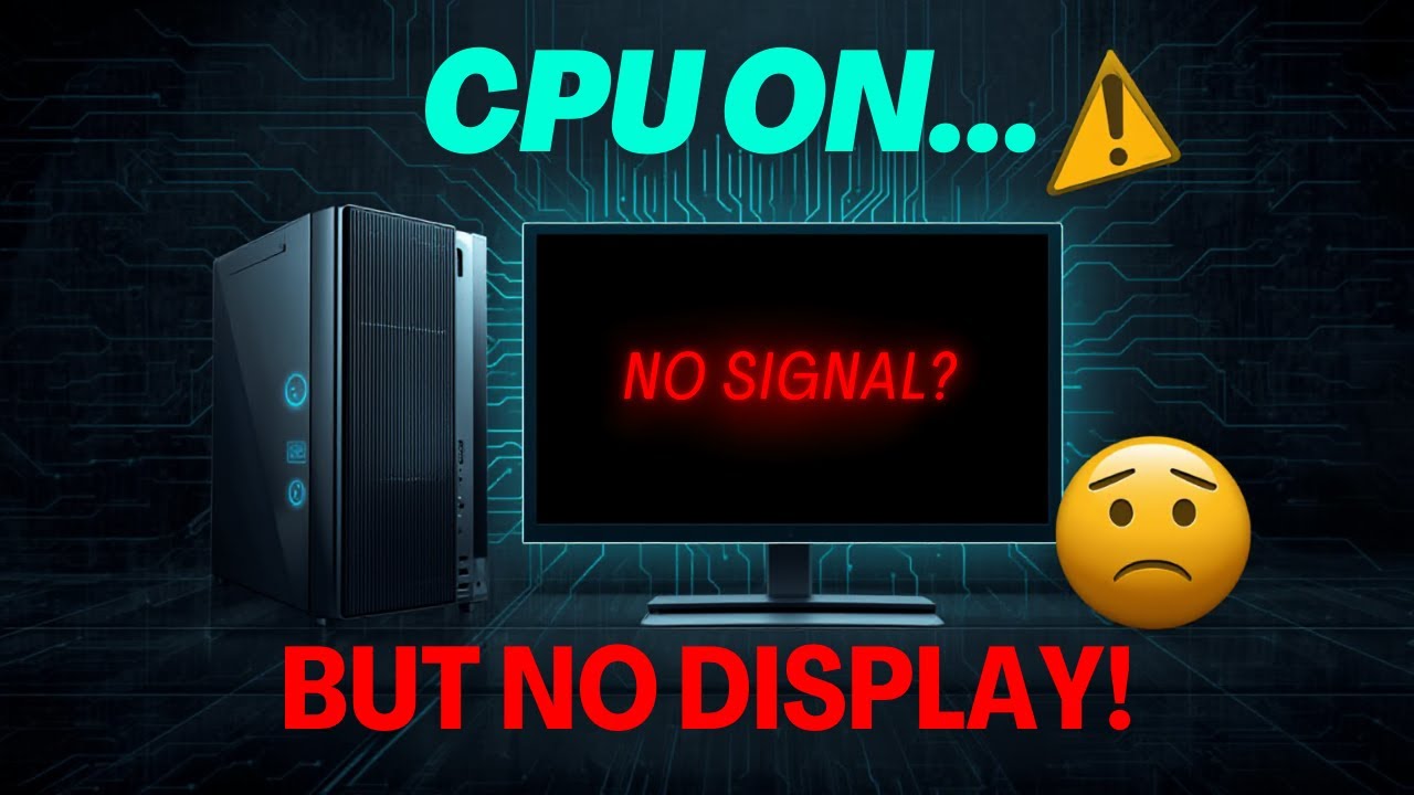cpu working but no display on monitor - YouTube