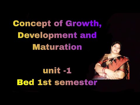 Concept of Growth,Development and Maturation, Unit-1,B ed,1st sem - YouTube