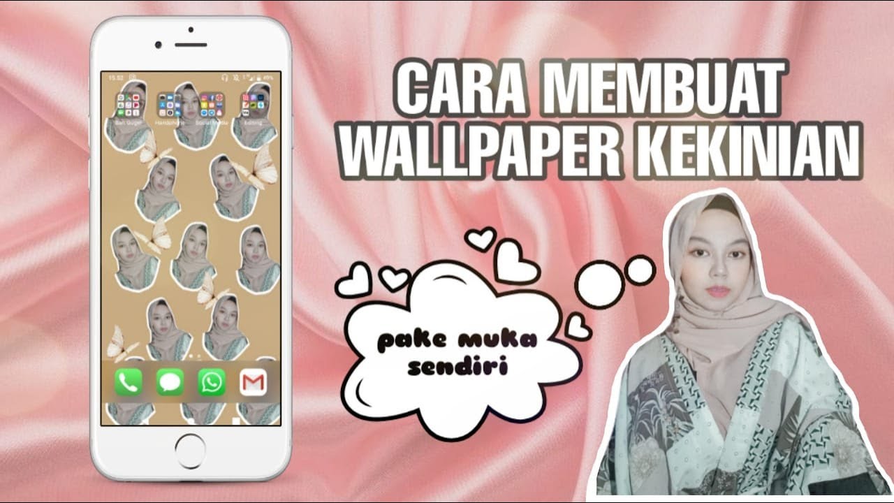 Cara Membuat Wallpaper Stiker Muka Kita Sendiri | LUCU BANGET😍 - YouTube