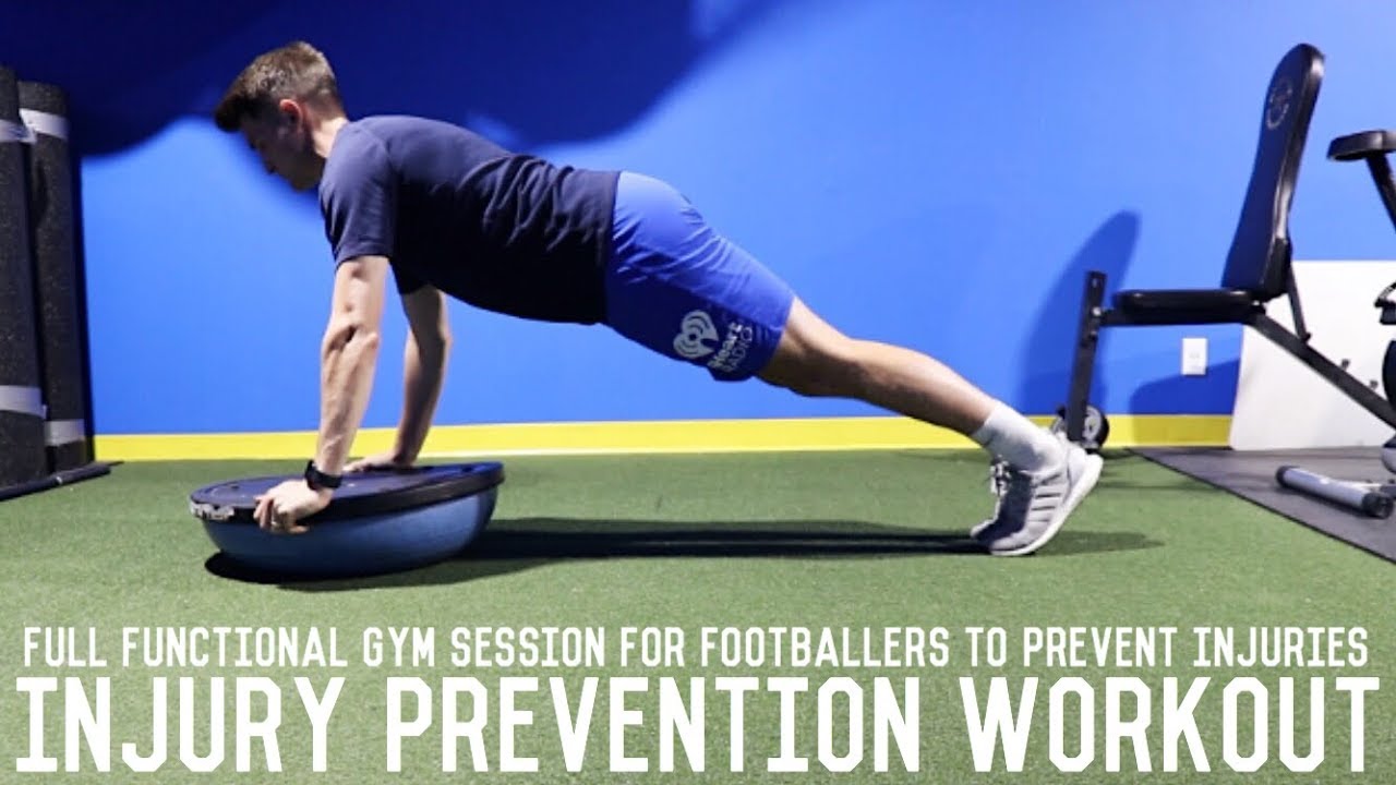 Injury Prevention Training For Footballers | Full Gym Workout Session ...