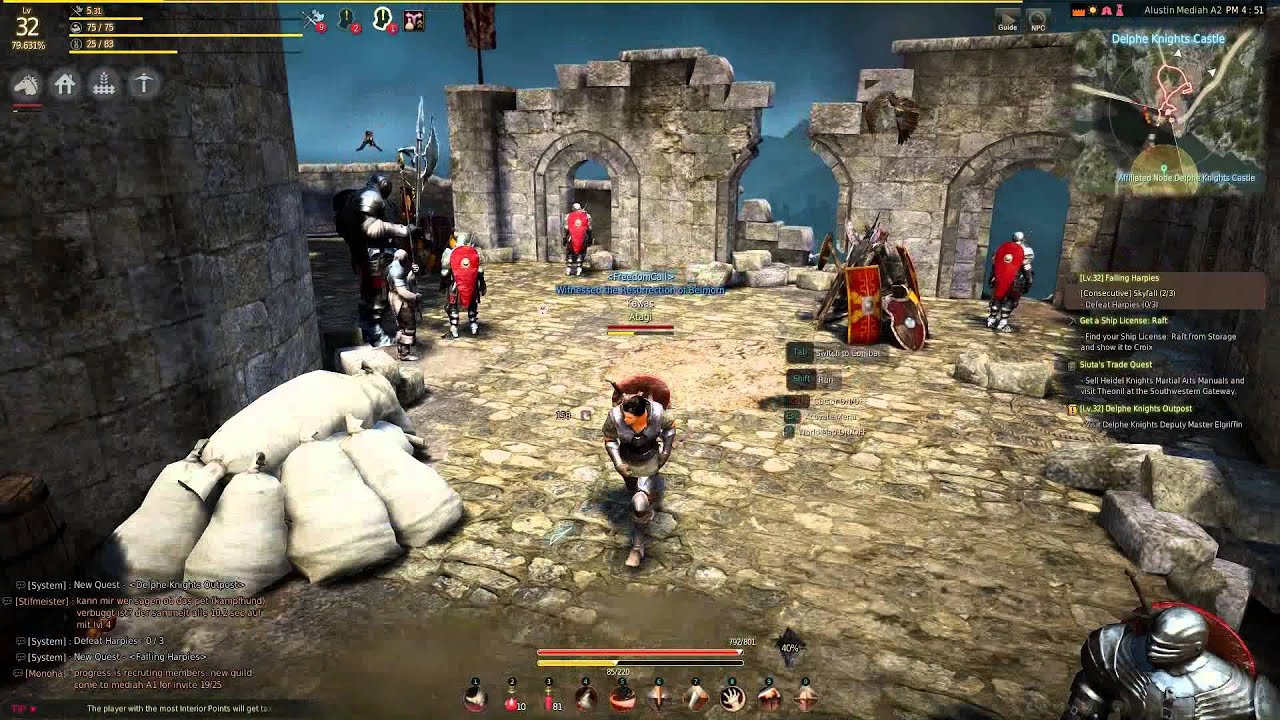 Black Desert - Quests at the Delphe Knights Castle - YouTube