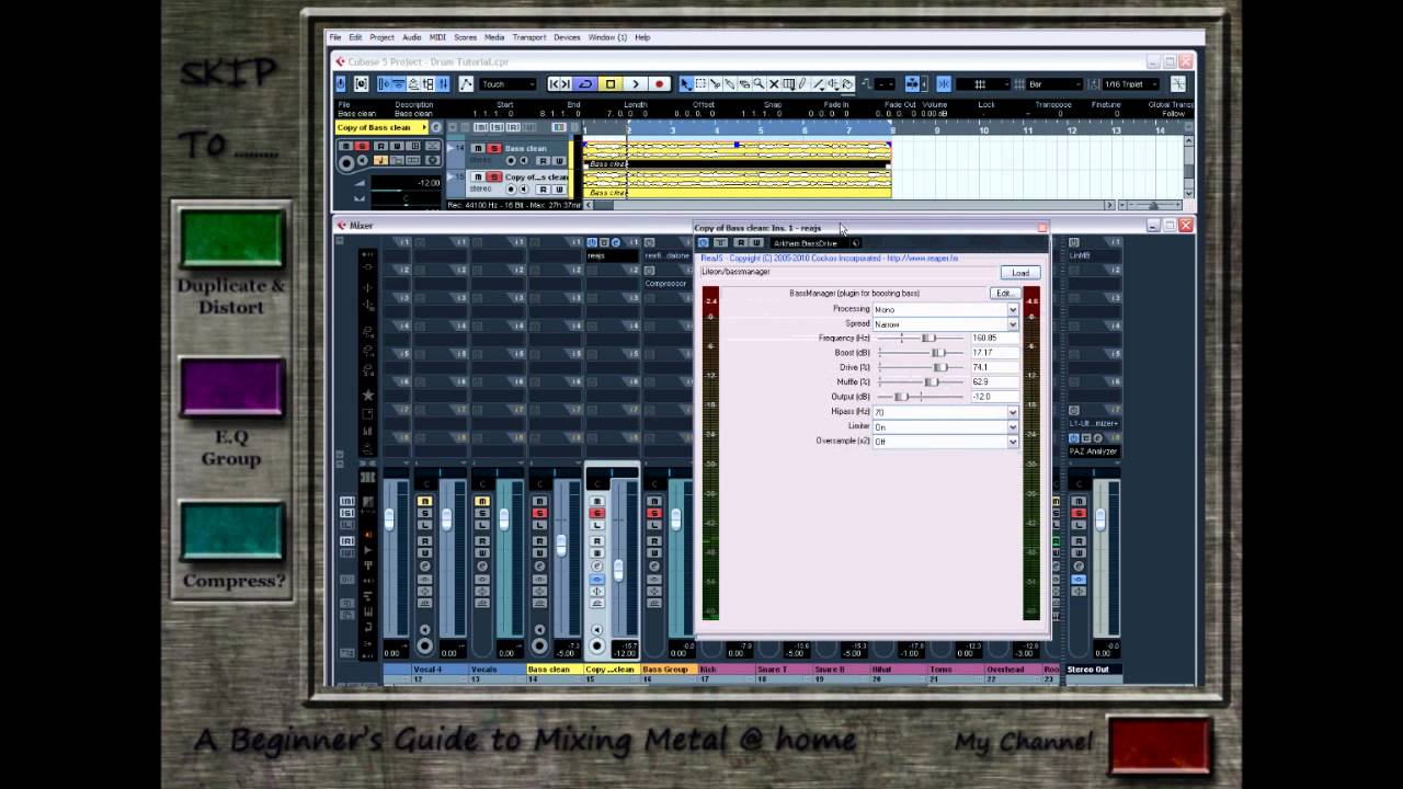 A Beginner's Guide to Mixing Metal at Home - Episode 2 (The Bass) - YouTube