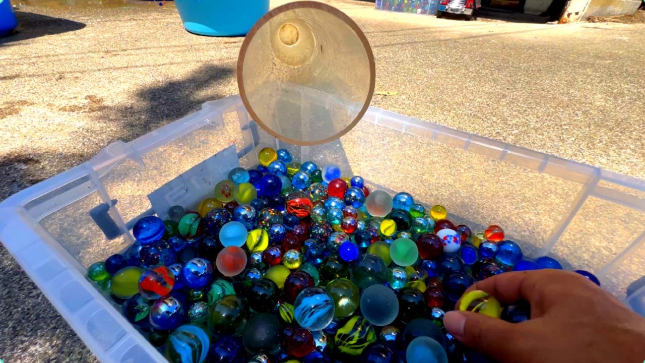 1000 Water Marble Run 💓 Transparent PVC Pipe Tunnel Rain Gutter Course ...