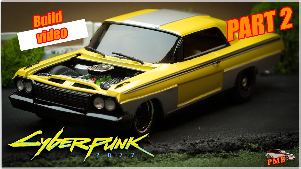 Building a Cyberpunk 2077 scale model car part 2/2 ~ 1962 Chevrolet ...