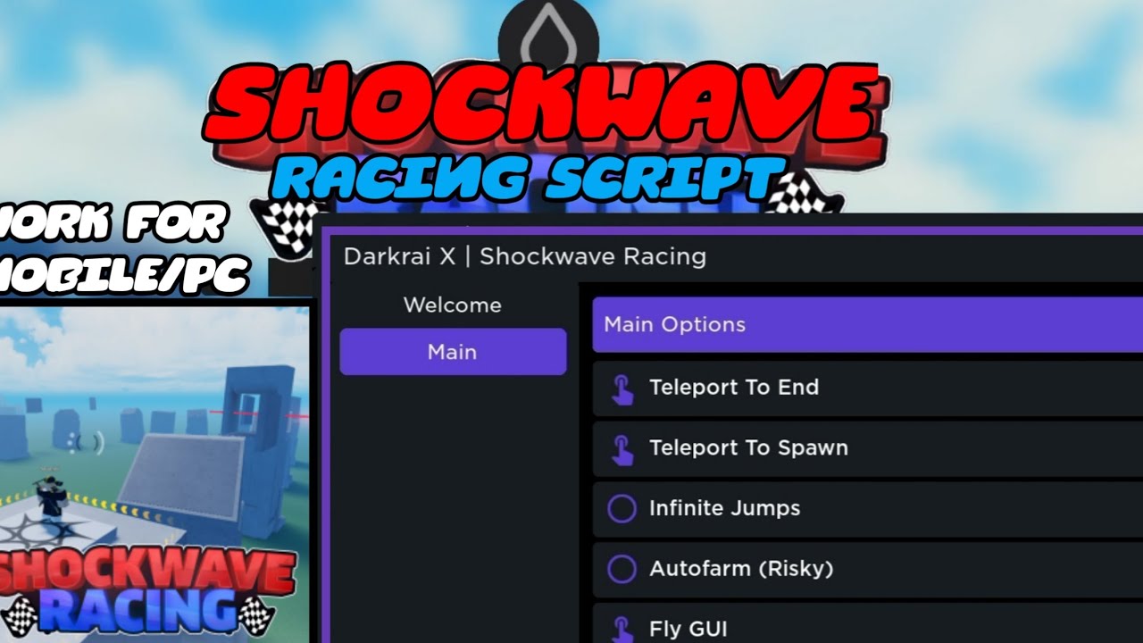 NEW SHOCKWAVE RACING SCRIPT 🔥 | ROBLOX HYDROGEN FLUXUS ARCEUS X - YouTube