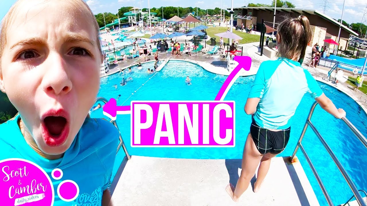 HOLDING BACK A PANIC ATTACK!! - SCARY HIGH DIVE INTO DEEP POOL!! - YouTube
