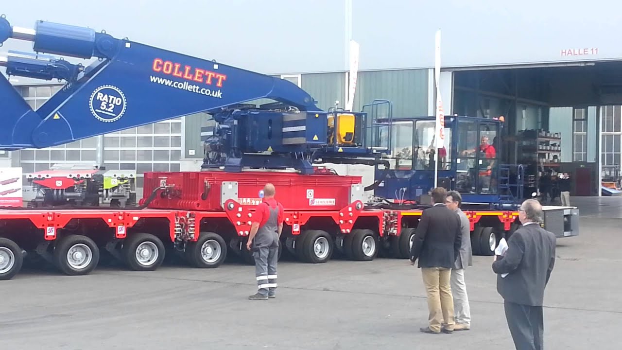 Collett Transport Ltd. 550 ton Girder Bridge - YouTube