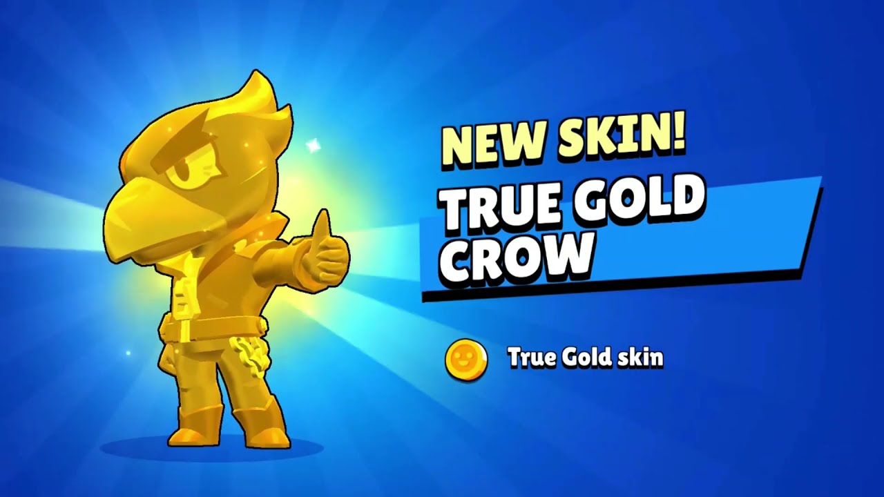BRAWL STARS | TRUE GOLD CROW SKIN UNLOCKED!!! - YouTube