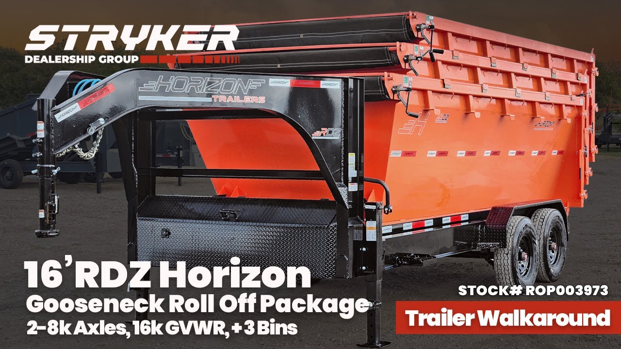 48 Yard Roll Off Package - 16' RDZ GN Base (2) 8k Axles - (3) Bins 4 ...