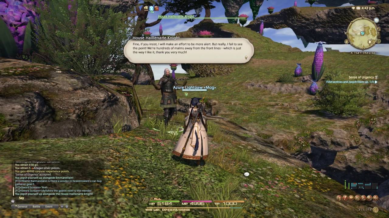 FFXIV: HW - Story Quest 007 Sense of Urgency - YouTube