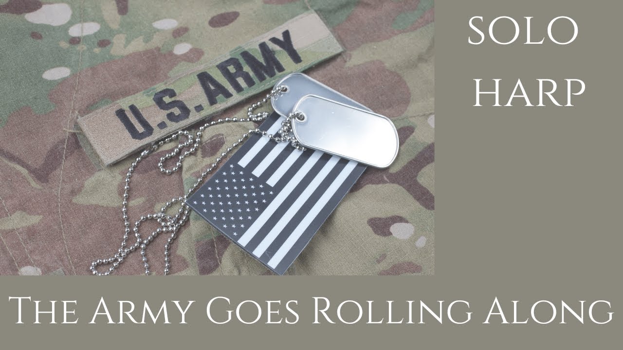 The Army Goes Rolling Along US Army Song for solo Harp - YouTube
