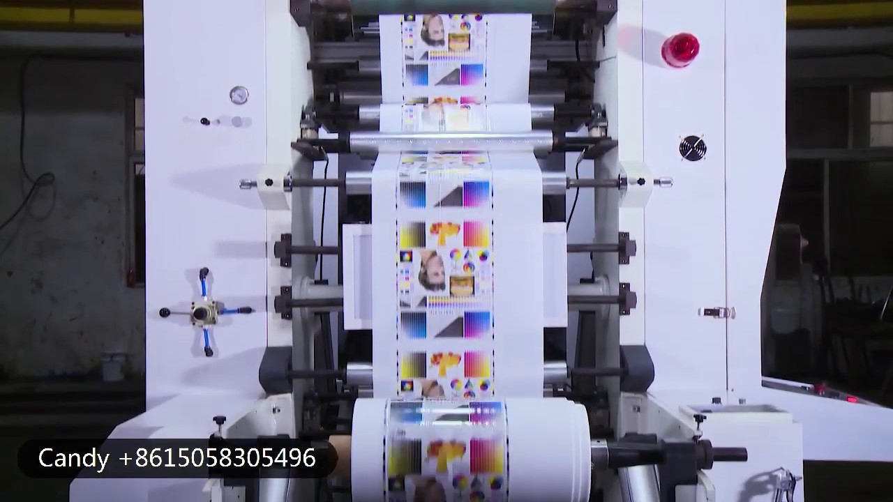 Satellite flexo package patterns printing machine - YouTube