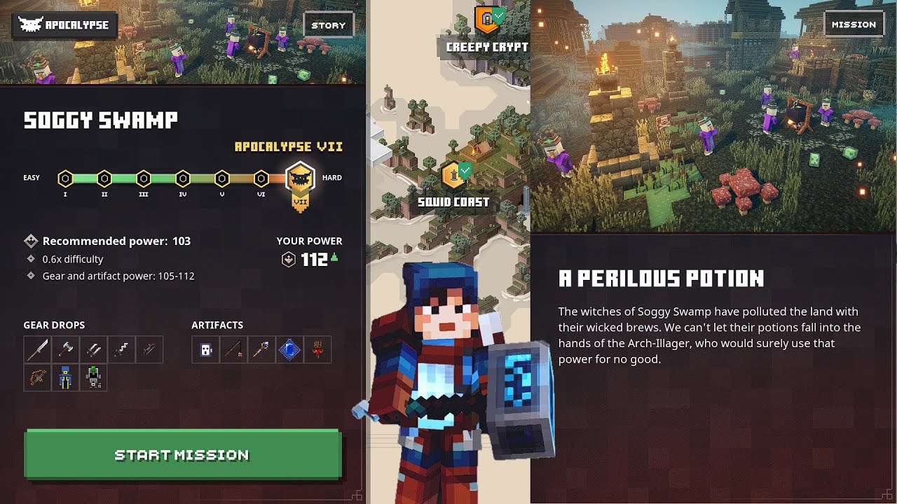 Minecraft Dungeons PC Gameplay - Soggy Swamp with (STORMLANDER) - YouTube