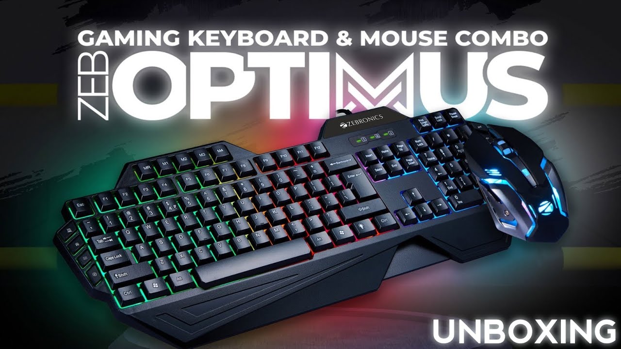 Unboxing Zebronics Zeb Optimus Gaming Keyboard and mouse Combo || Best ...