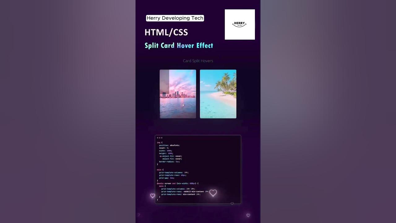 🎨 Html5 And Css3 Split Card Hover Effect Elevate Your Web Design 🎨