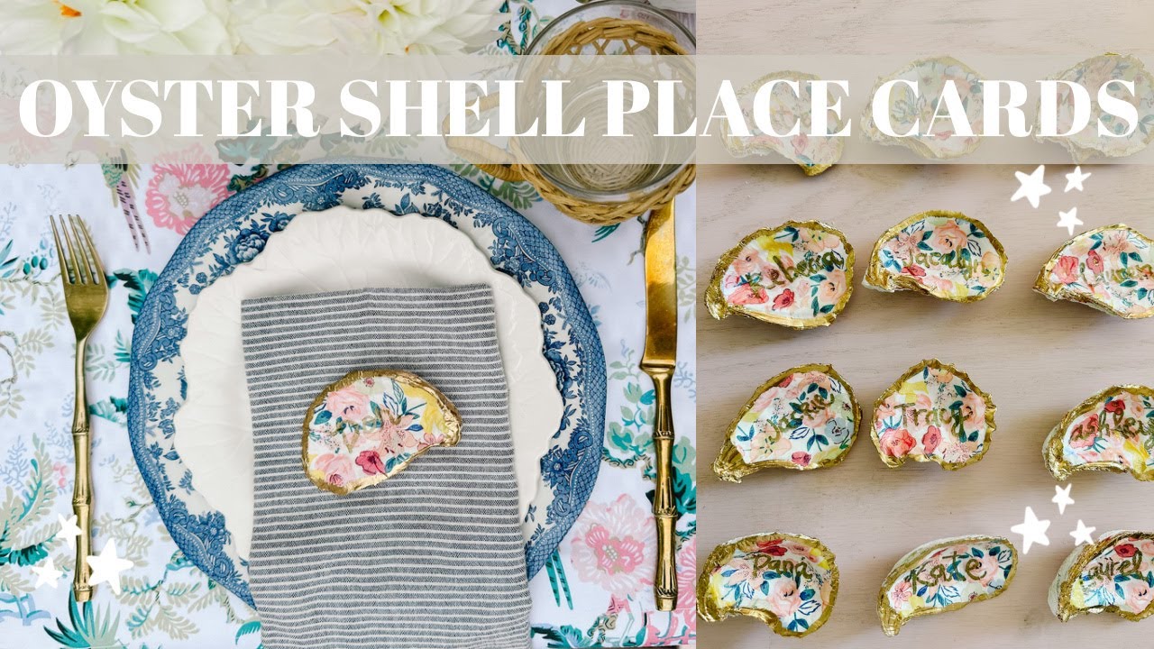 Oyster Shell Place Cards DIY | So cute for an event! 🦪 - YouTube