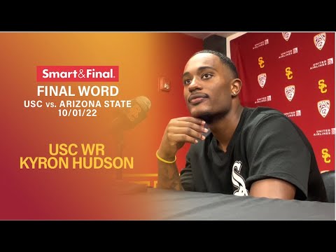 USC WR Kyron Hudson on his first collegiate touchdown - YouTube