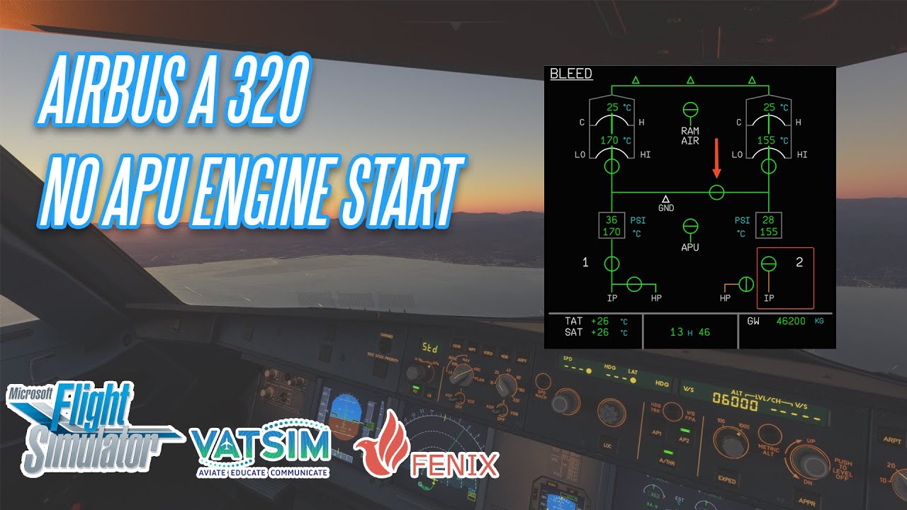 Airbus A320 Engine start without APU - using the ASU - YouTube