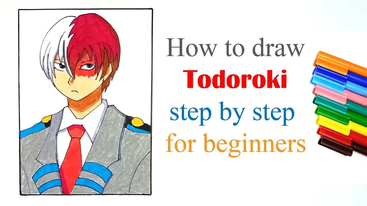 How to Draw Todoroki Easy For Beginners - YouTube
