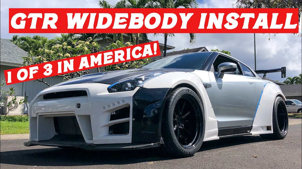 Installing a RARE Widebody Kit on a GTR! - YouTube
