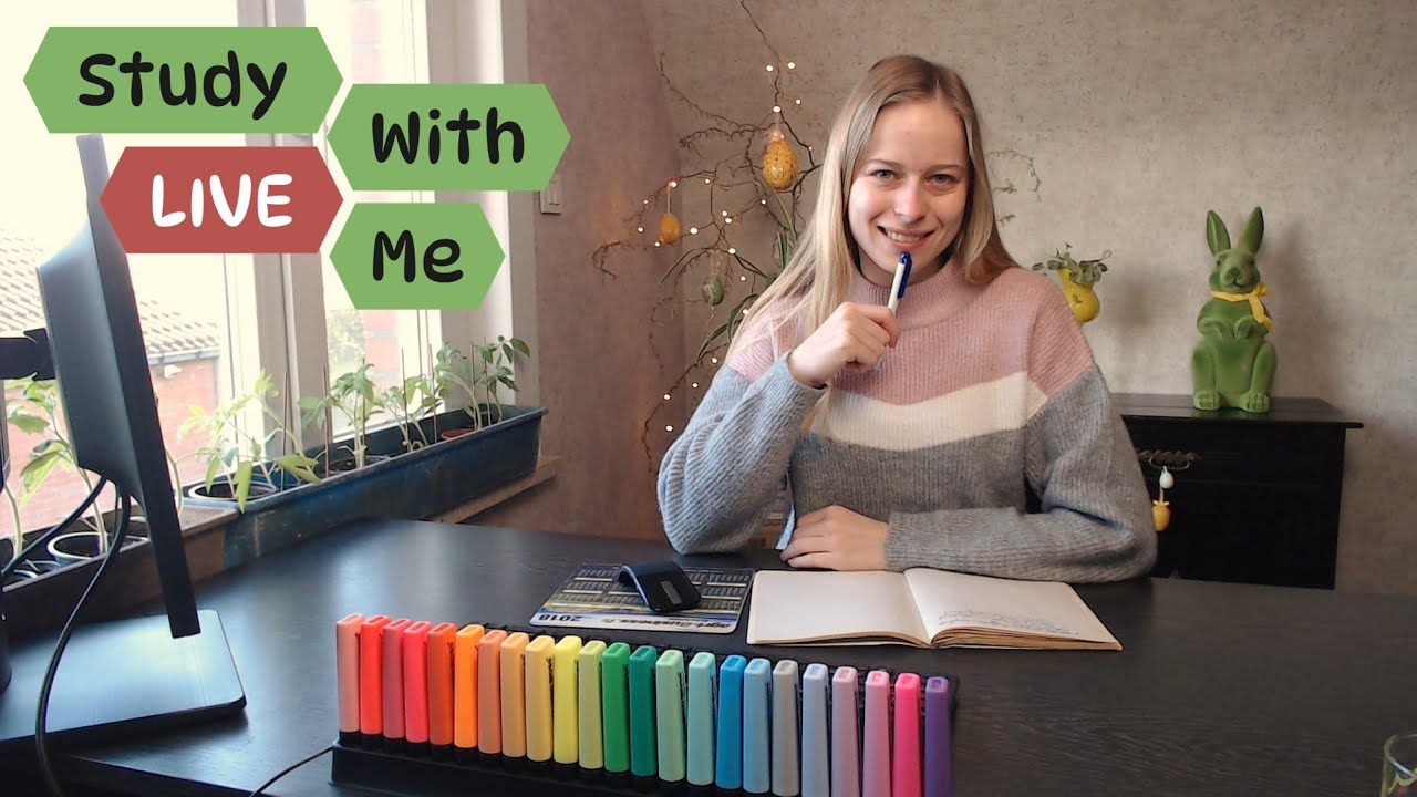 Study with me live 9 HOURS | DAY 6 OF STUDY MARATHON | 50/10 Pomodoro ...