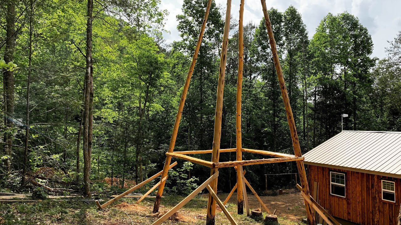 MAN BUILDS DIY SATELLITE TOWER PART II - YouTube