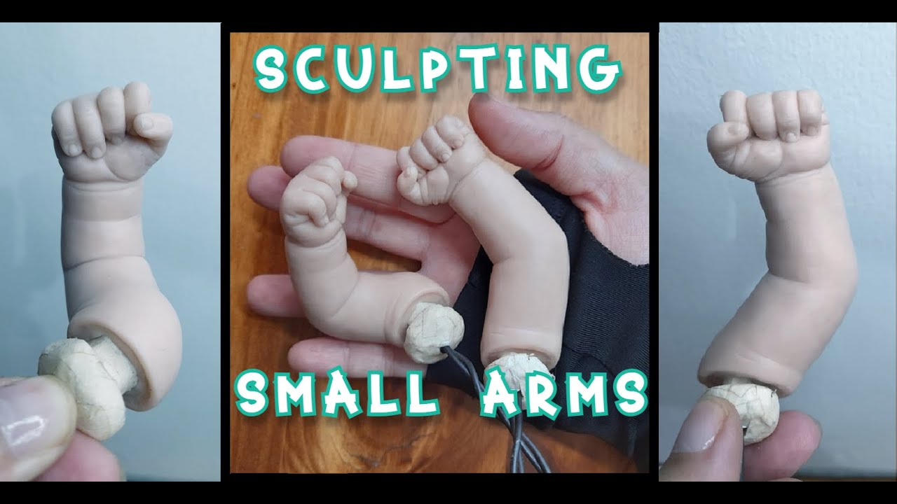 Sculpting baby arms (Reborn Baby Doll WIP) in polymer clay, Baby ...