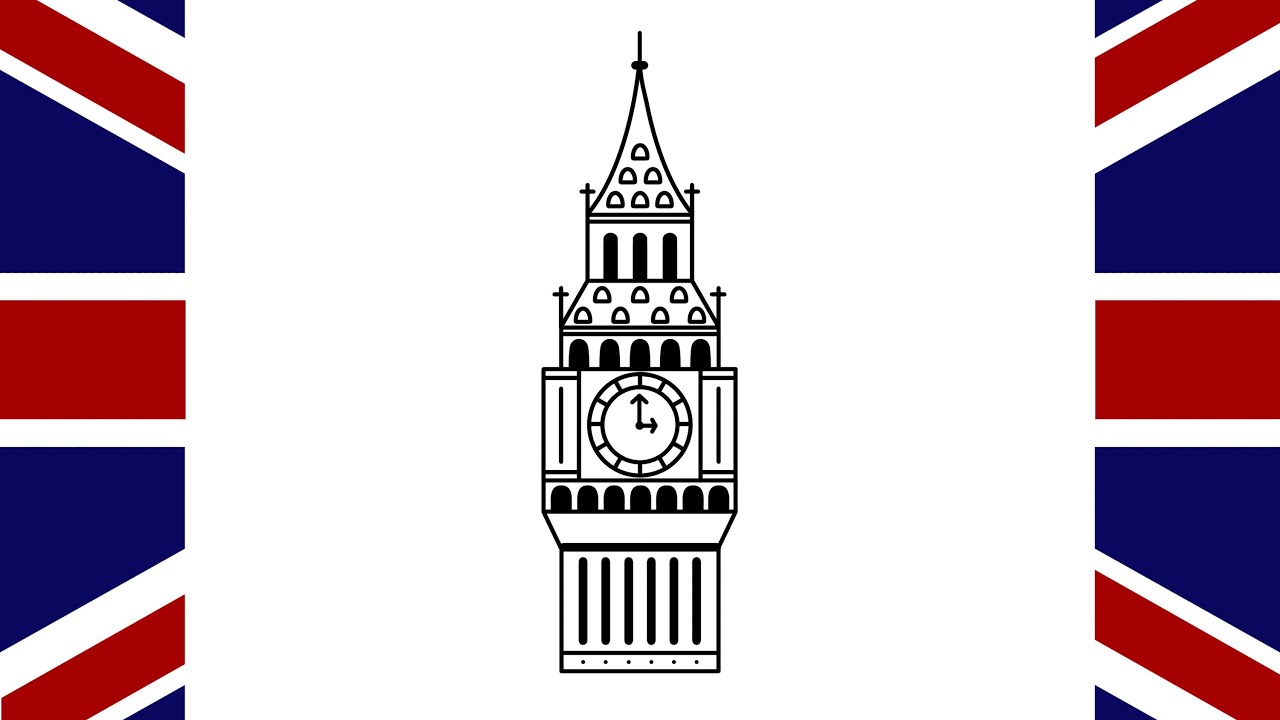 How To Draw Big Ben Easy Step by Step - YouTube