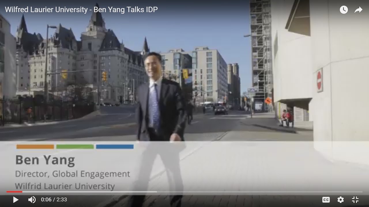 Wilfrid Laurier University - Ben Yang Talks IDP - YouTube