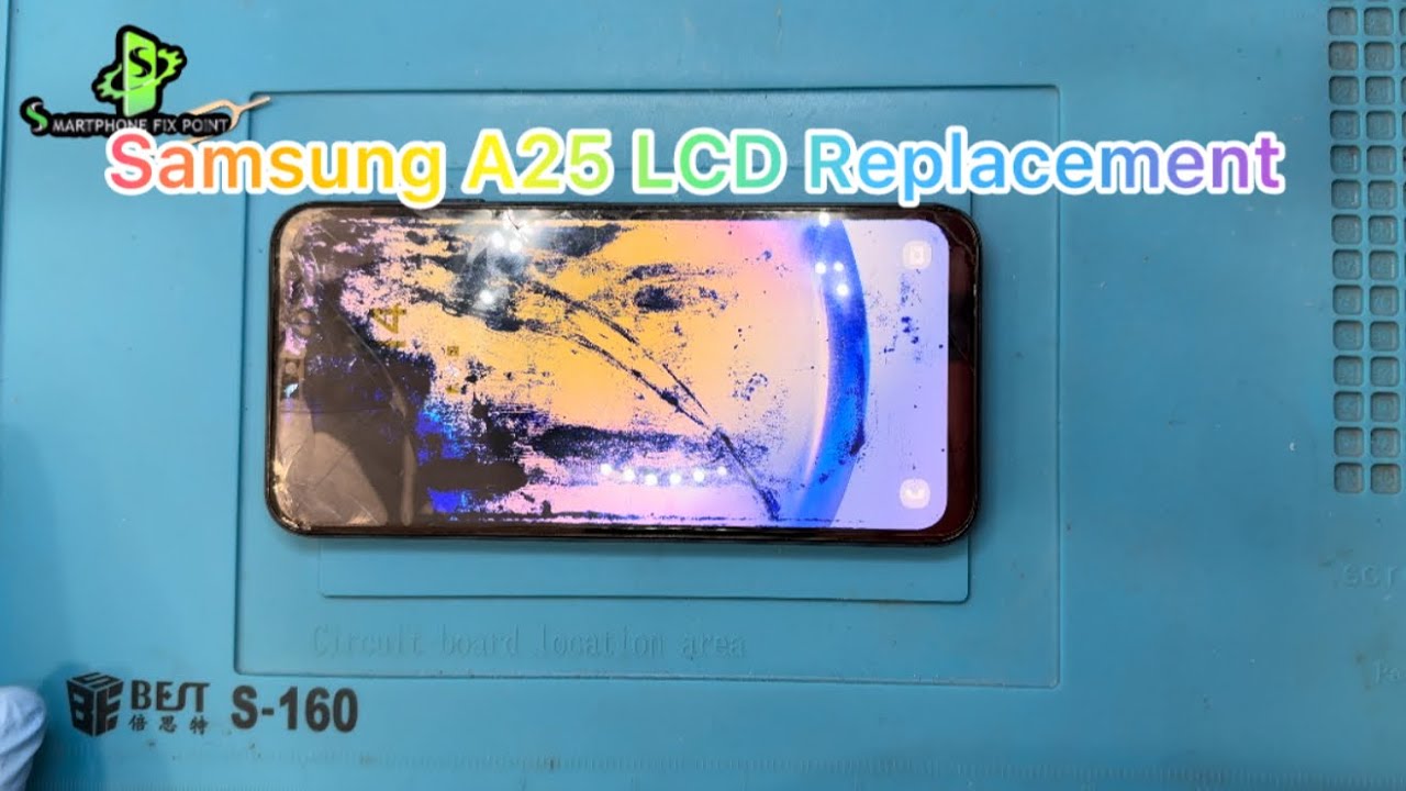 Samsung A25 LCD Screen withframe Replace ment - YouTube