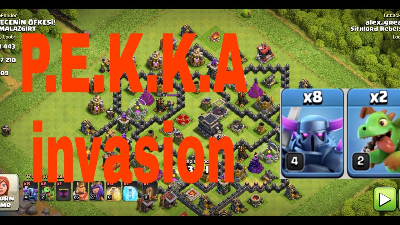 Clash of clans How to guide PEKKA to get inside the base - YouTube