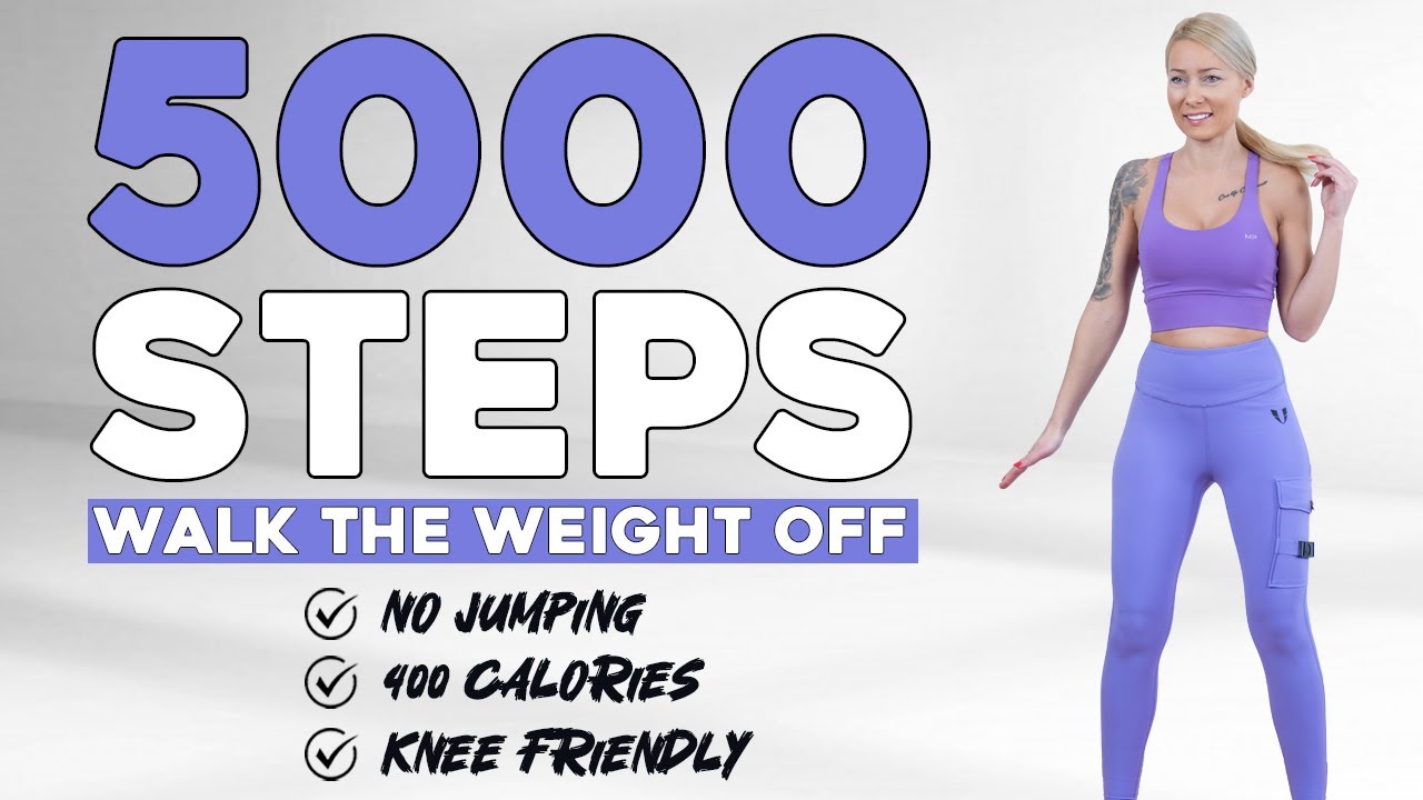 5000 STEPS WALKING WORKOUT | 5K Steps Challenge! Fat Burning Endurance Knee Friendly - YouTube