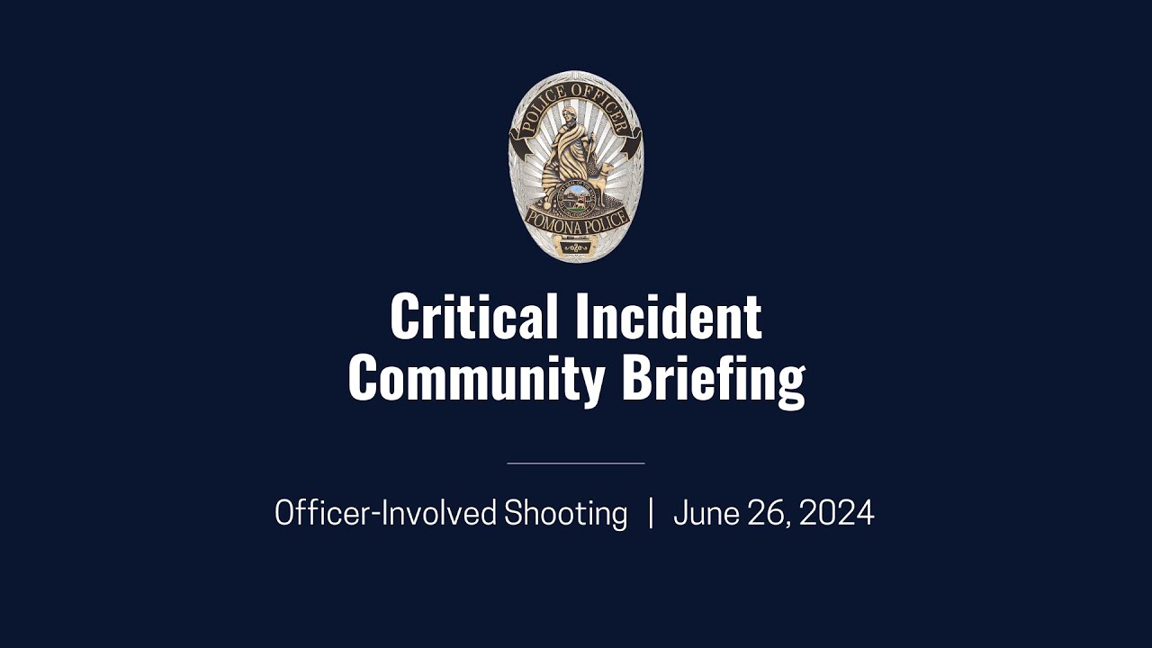 Critical Incident Community Briefing (OIS 2024-03) - YouTube