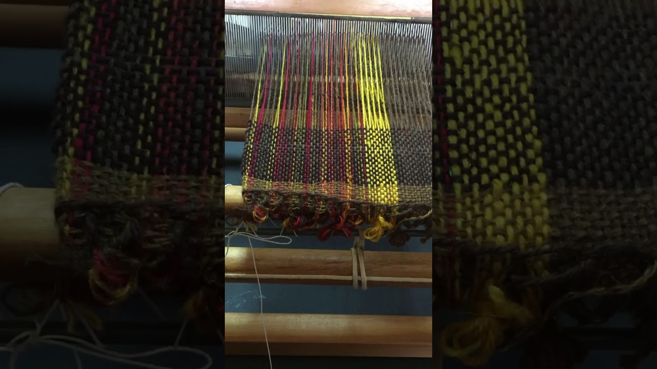 Lily Mills 2 Shaft Table Loom First Weave - YouTube