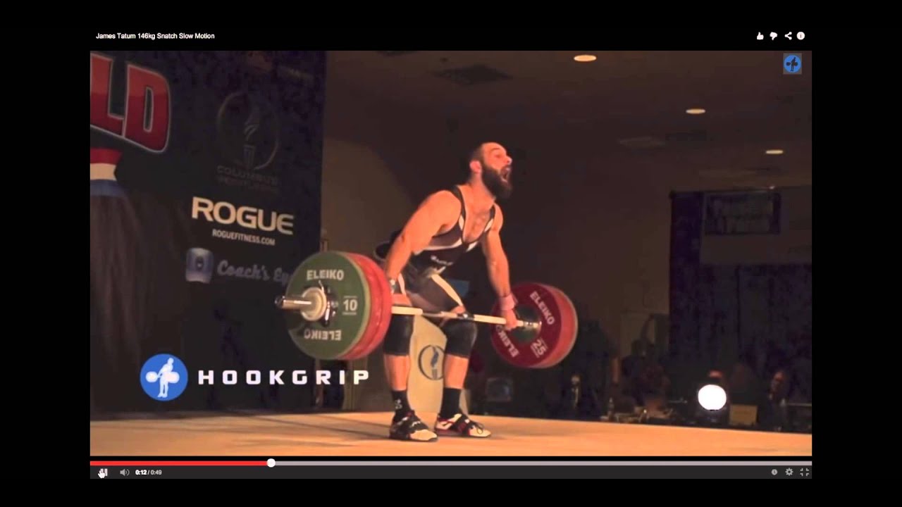 Snatch 2nd Pull - Bar space from thigh - YouTube