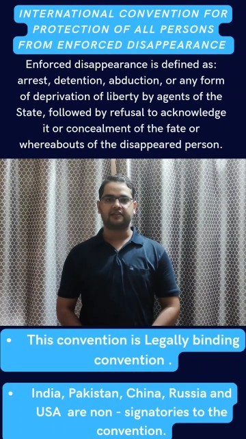 Convention for protection against Enforced disappearance| #upsc # ...