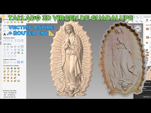 Tallado de la Virgen de Guadalupe en Madera con Router CNC 🪵✨