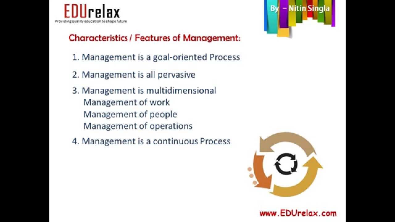 Business studies - Chapter1.3 Features of management - YouTube