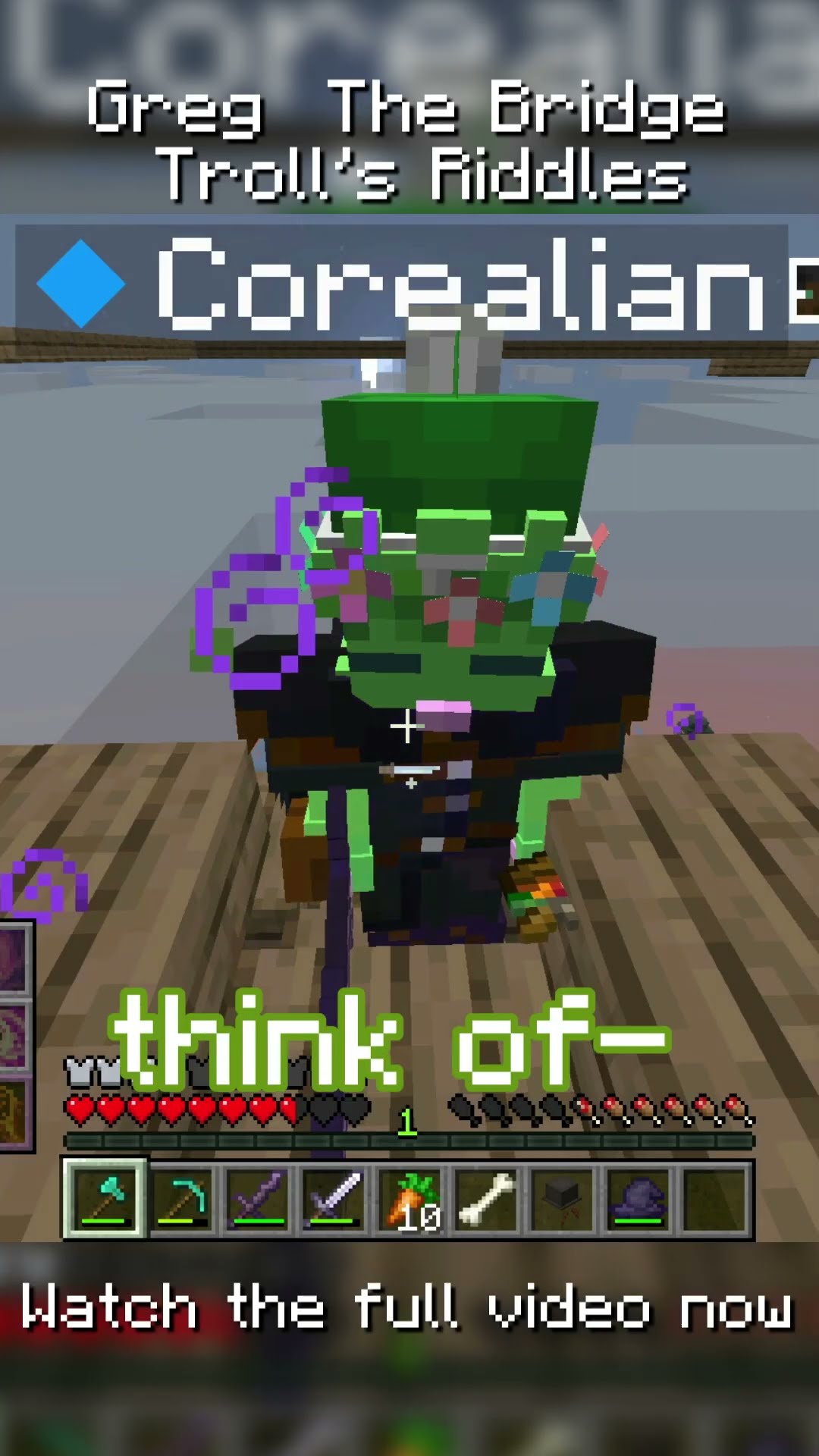 Greg The Bridge Troll Compilation #minecraft #shorts - YouTube