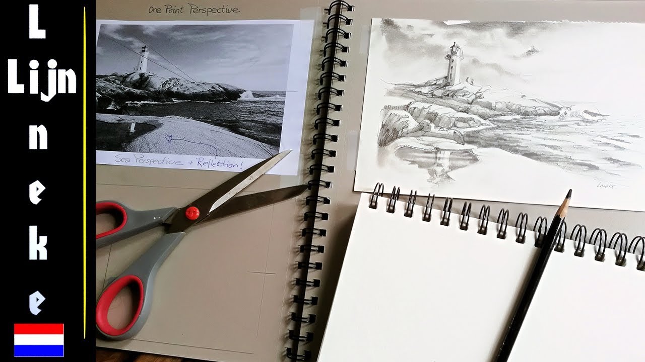 LANDSCHAP EN PERSPECTIEF tekenen beste voorbereiding - YouTube
