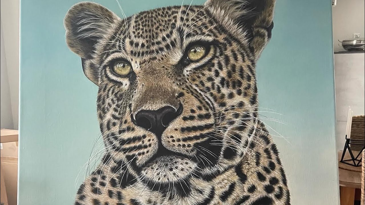 Exactly one year ago I posted this leopard painting. Since then 8 more ...
