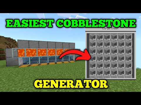 Easiest Cobblestone Generator in Minecraft Bedrock 1.21 | (MCPE/Xbox ...