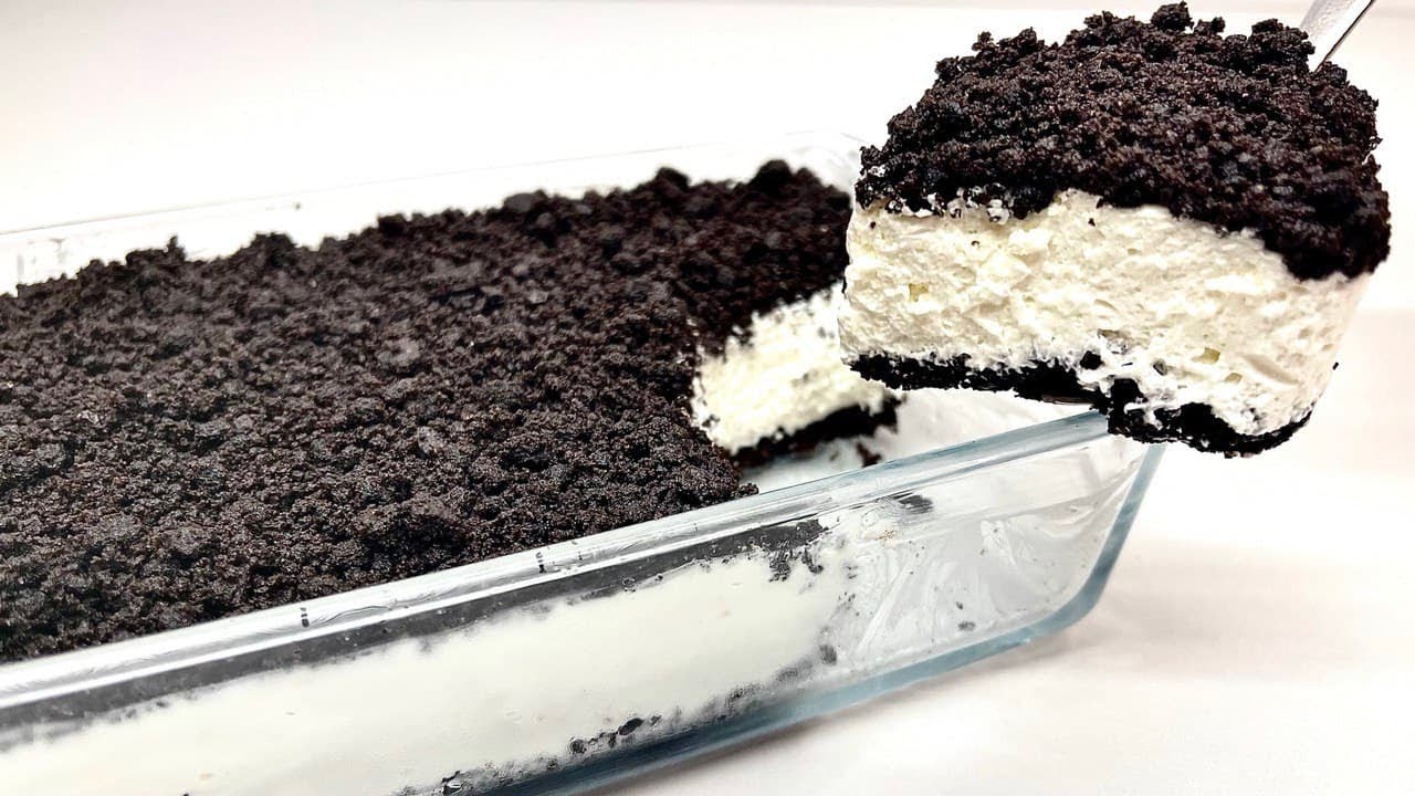 ¡Postre Oreo en 5 minutos! ¡Solo 3 ingredientes! ¡Sin hornear y sin ...