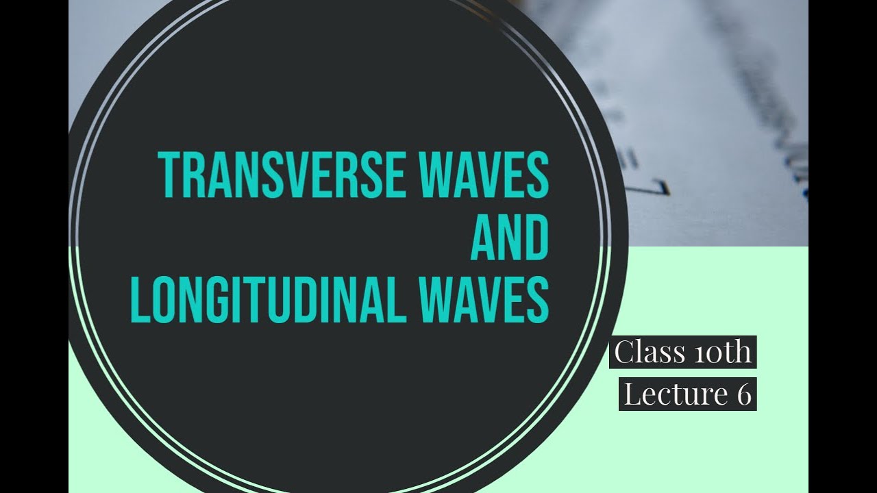 Transverse and Longitudinal Waves - Physics | Lecture 6 | Class 10th ...