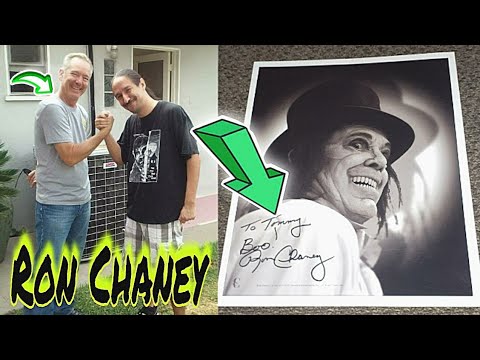 i got ron chaney autographs and a pictures with him - YouTube
