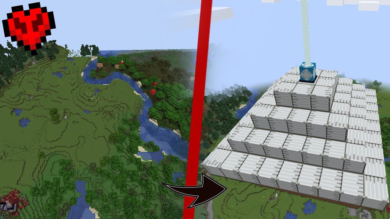 CONSTRUI un BEACON de HIERRO gigante I En Minecraft Hardcore - YouTube