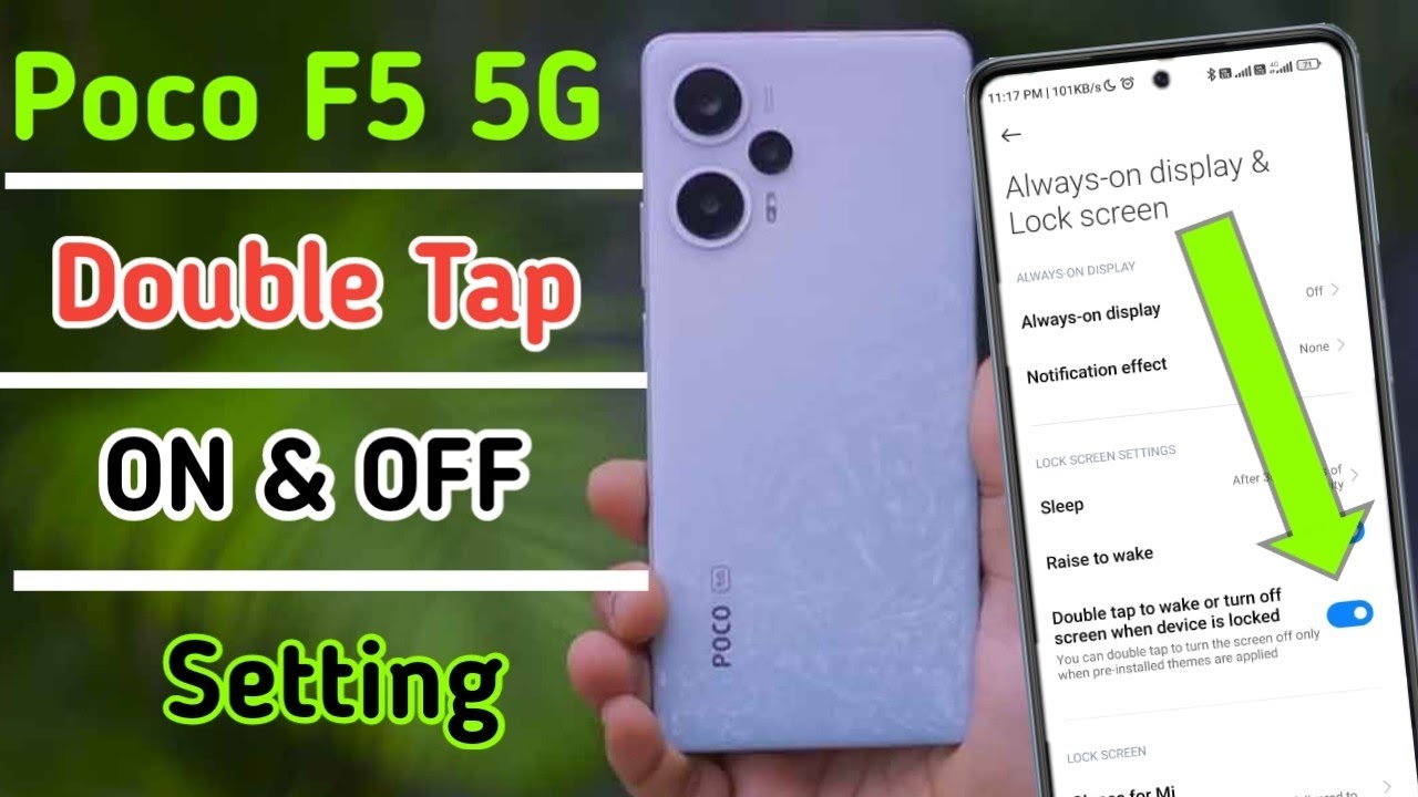 Poco F5 5g mobile me double tap setting kaise on kare/how to on double ...