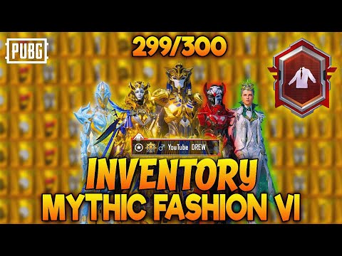 FINALLY!!😍 300 MYTHIC FASHION VI COMPLETE | $175,000 INVENTORY TOUR | PUBG MOBILE