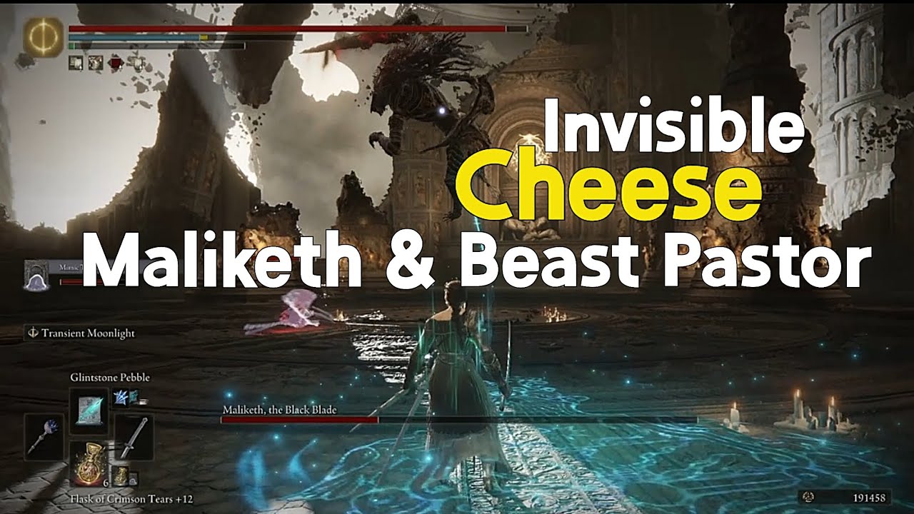 Invisible Cheese Maliketh & Beast Pastor - Elden Ring - YouTube